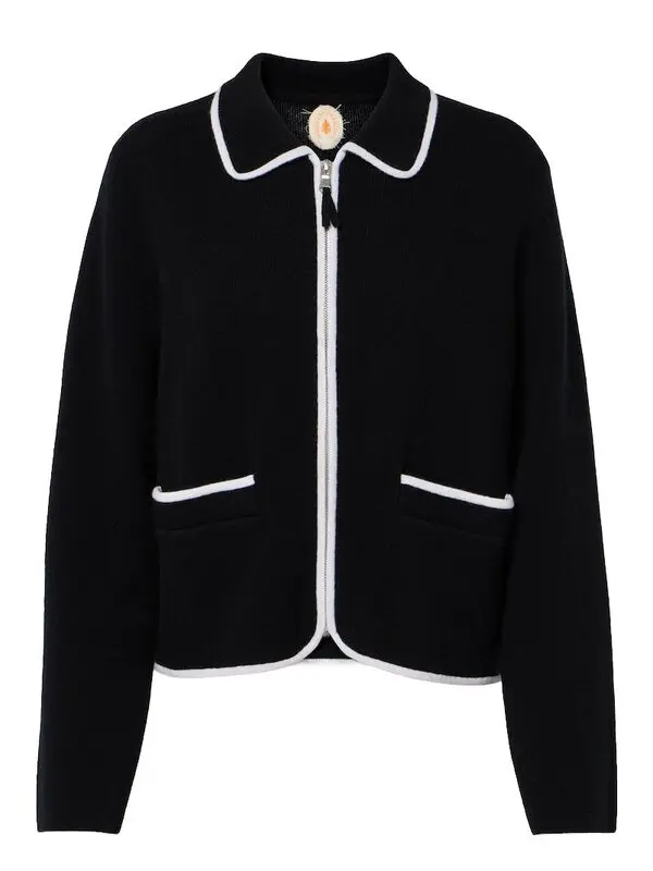 Jardin Des Orangers Wool And Cashmere Zip-up Sweater - Black