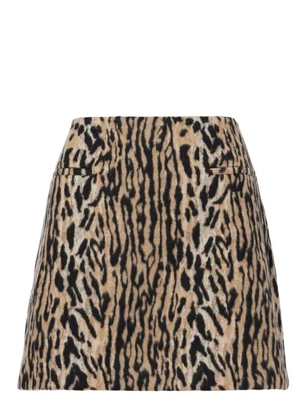 Rixo Mariah Leopard-print Miniskirt - Brown