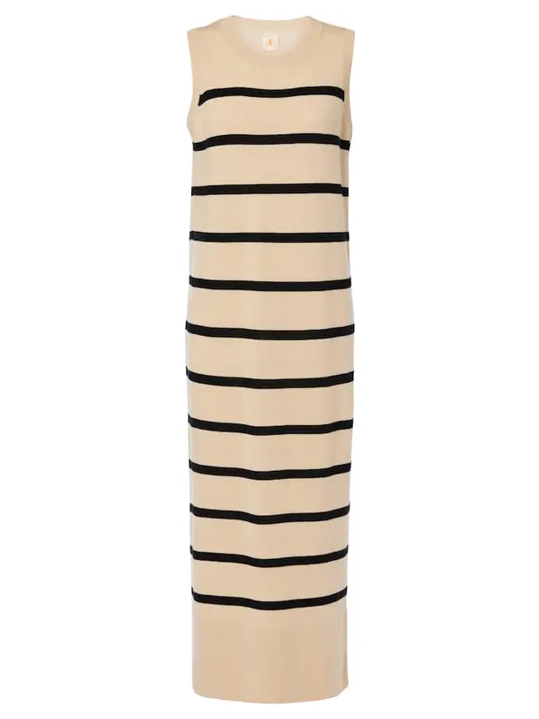 Jardin Des Orangers Wool And Cashmere Maxi Dress - Beige