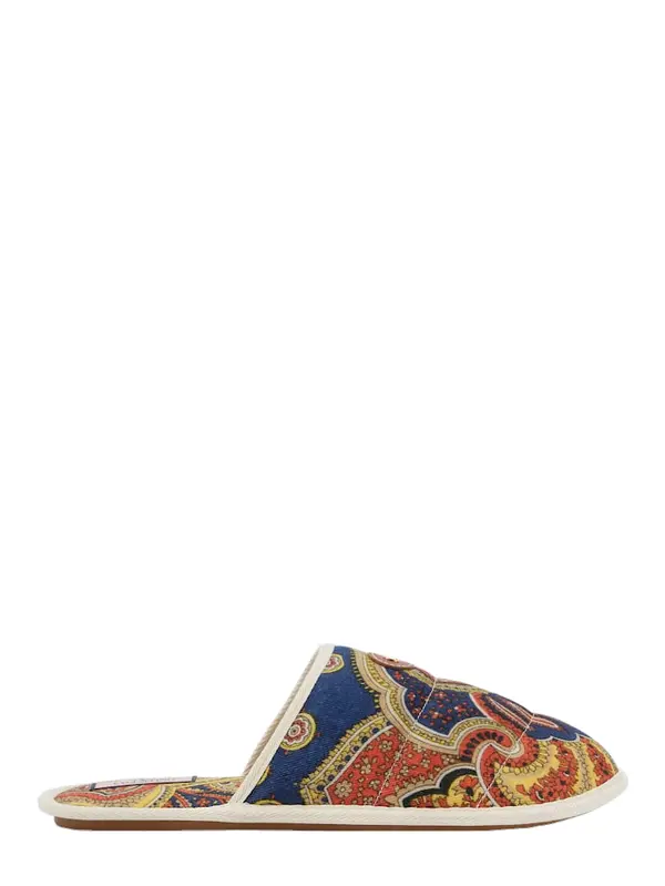 Valentino Garavani Paisley Denim Slides - Multicoloured