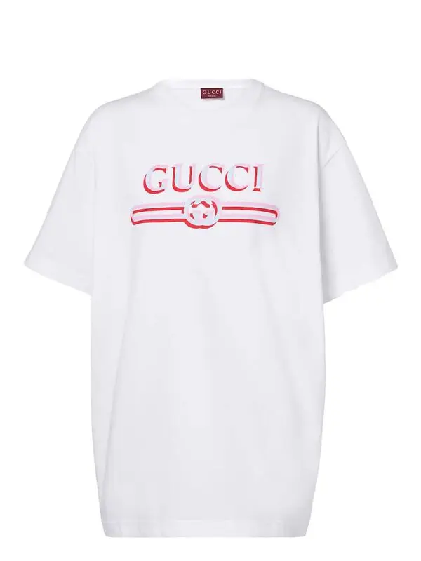 Gucci Logo Cotton Jersey T-shirt - White