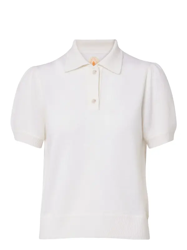 Jardin Des Orangers Knitted Cashmere Polo Shirt - White
