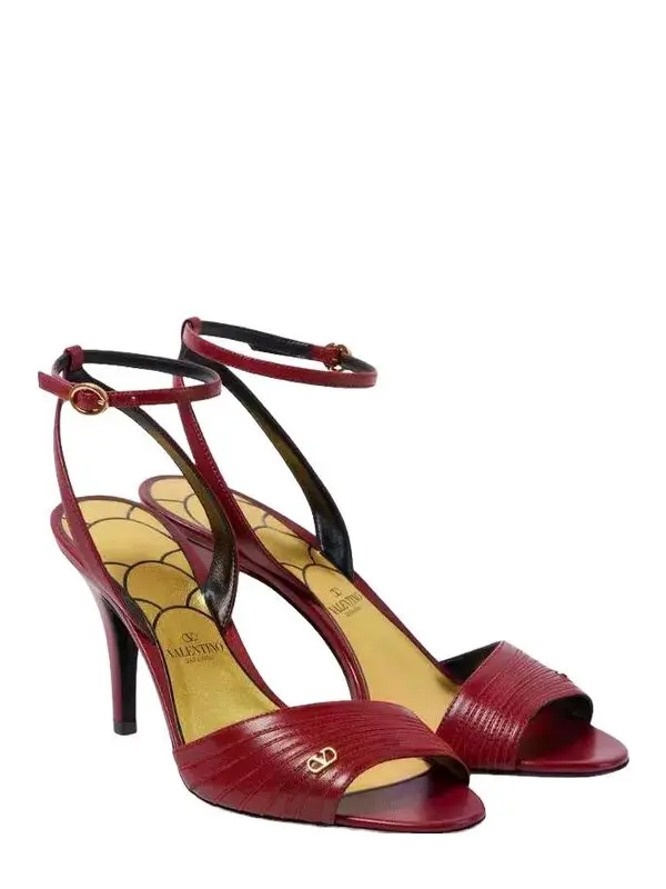 Valentino Garavani Ladycrush 85 Leather Sandals - Red