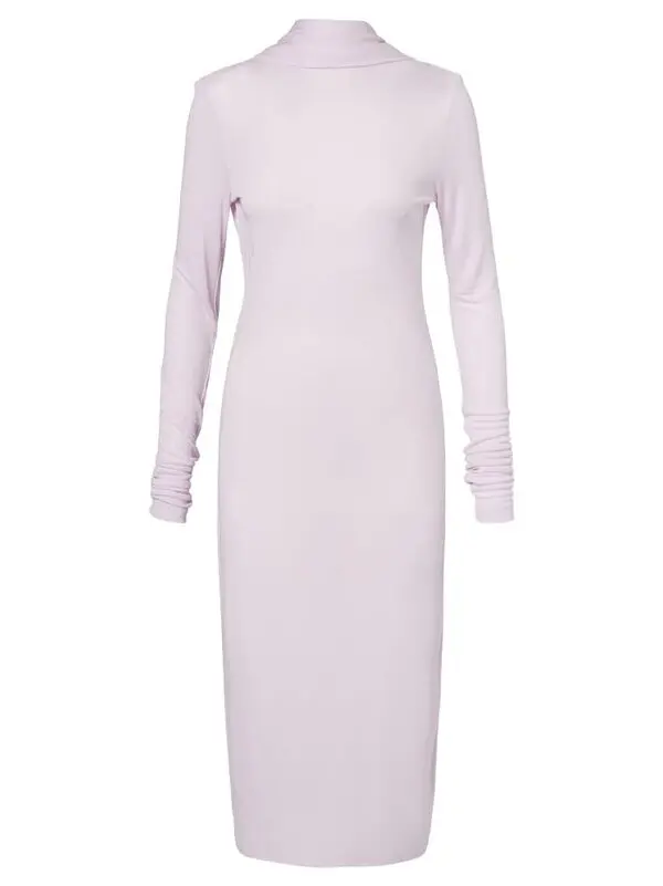 TOTEME Draped Jersey Midi Dress - Purple