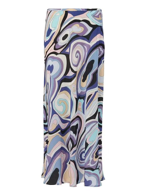 Rixo Kelly Printed Silk Maxi Skirt - Multicoloured