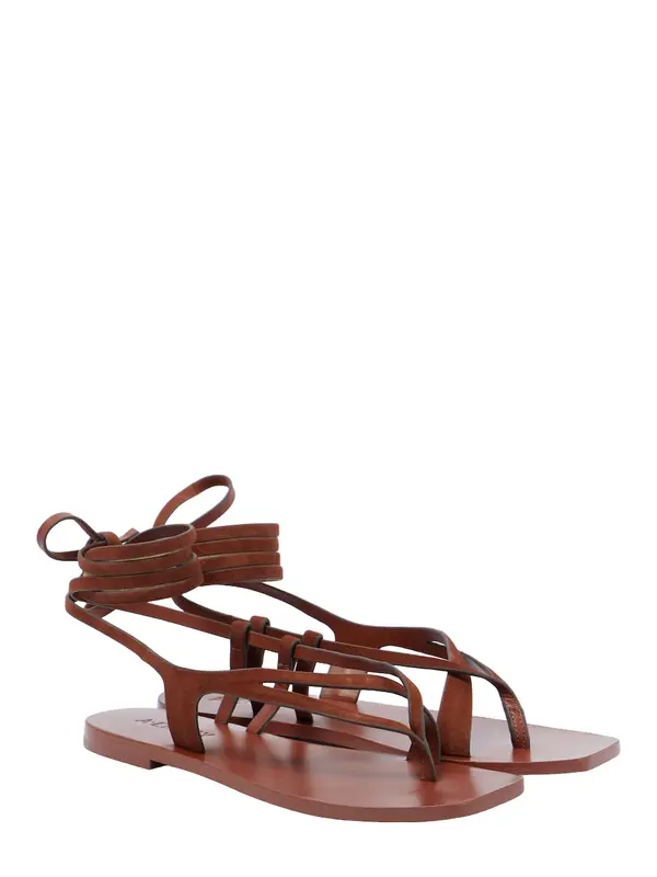 A.emery Rita Suede Thong Sandals - Brown