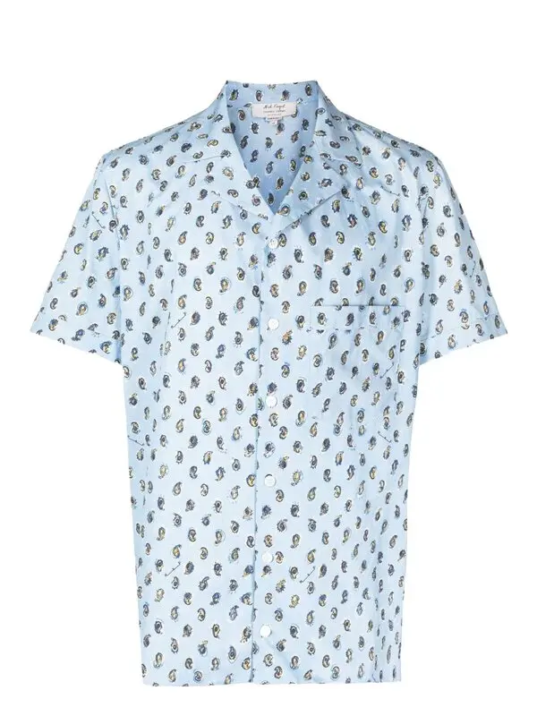Nick Fouquet Printed Shirt - Blue