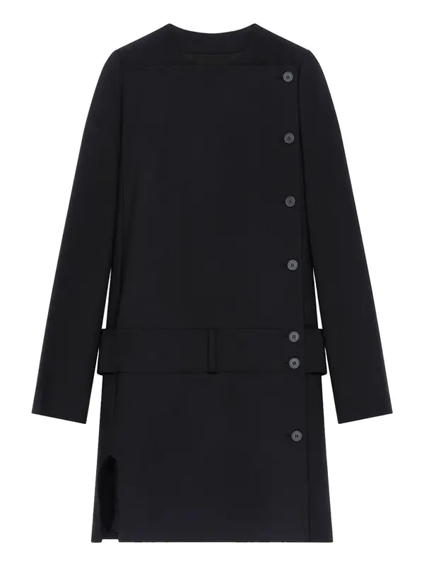 COURREGES Oblique Heritage Coat - Black