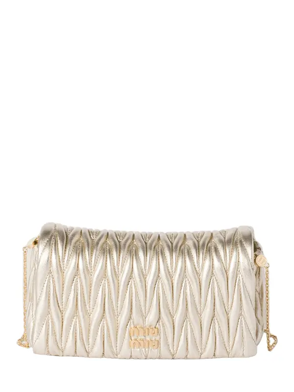 Miu Miu Matelassé Nappa Leather Mini-bag - Pyrite