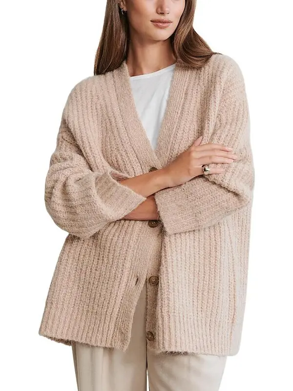 Jenni Kayne Cocoon V-neck Cardigan Sweater - Taupe