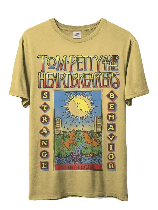 Junk Food Clothing Tom Petty Strange Behavior Flea Market Tee - Dusty Citron