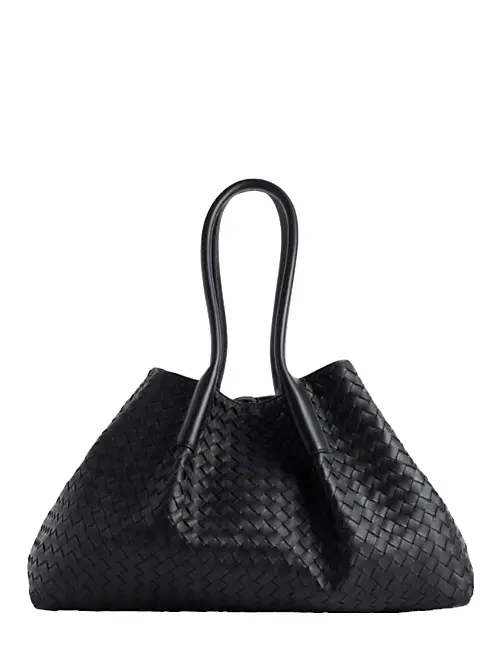 Bottega Veneta Pinacoteca Reversible Leather Shoulder Bag - Black/fondant-m Br