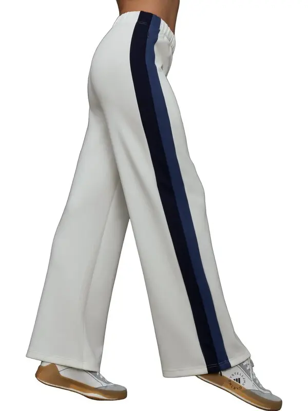 Carbon38 Wide Leg Track Pant - Ivory