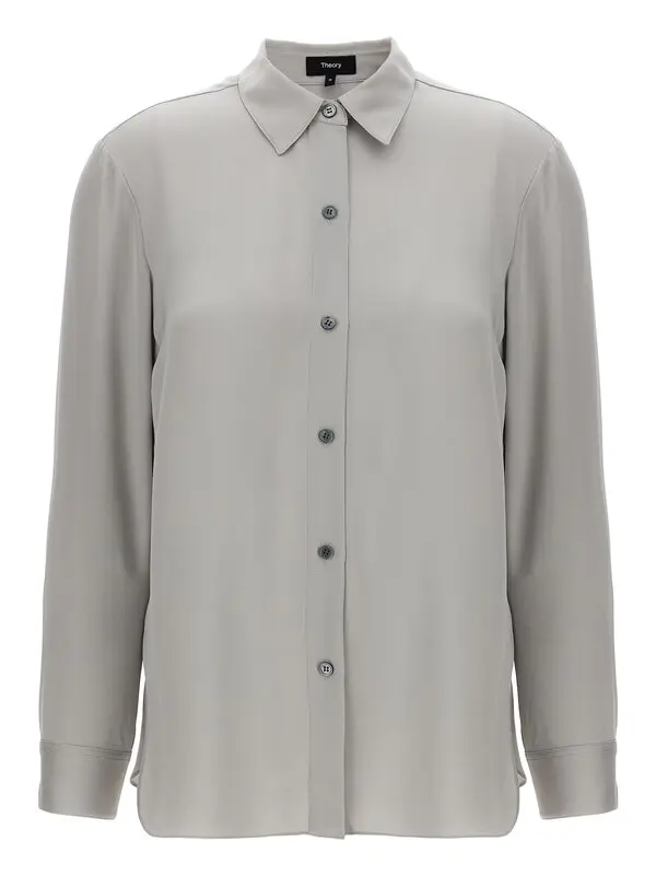 Theory N Straight' Shirt - Gray