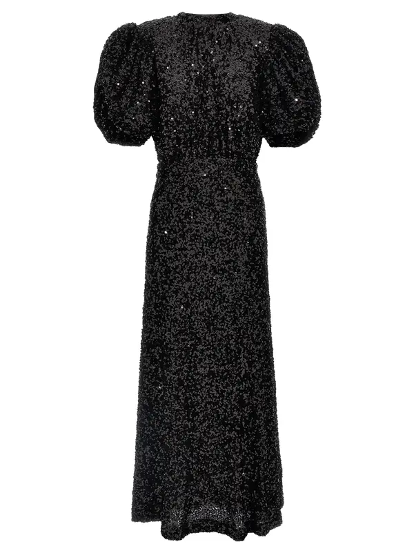 Remain Birger Christensen Sequin Midi Dress - Black