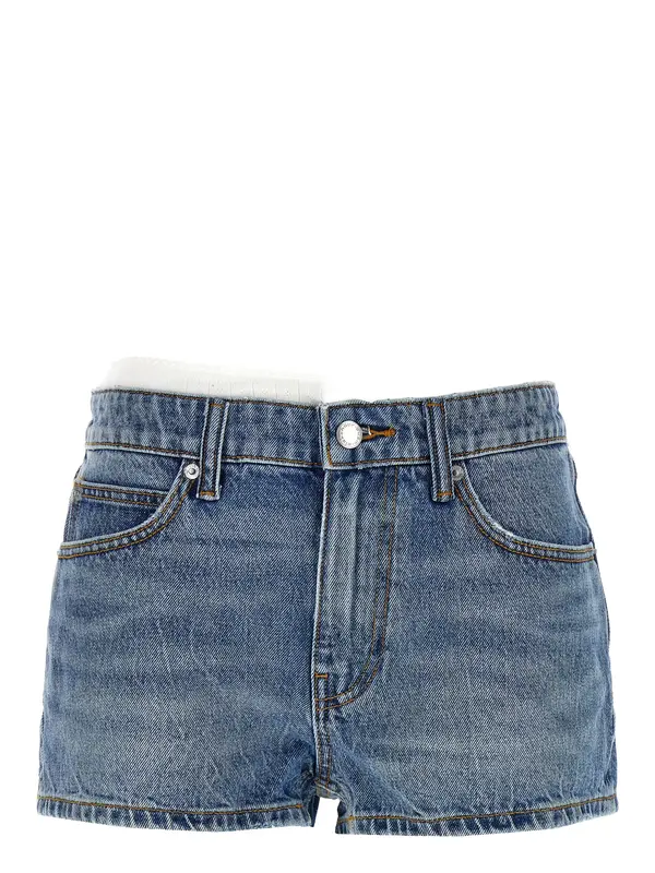 DENIM X ALEXANDER WANG Denim Shorts - Blue
