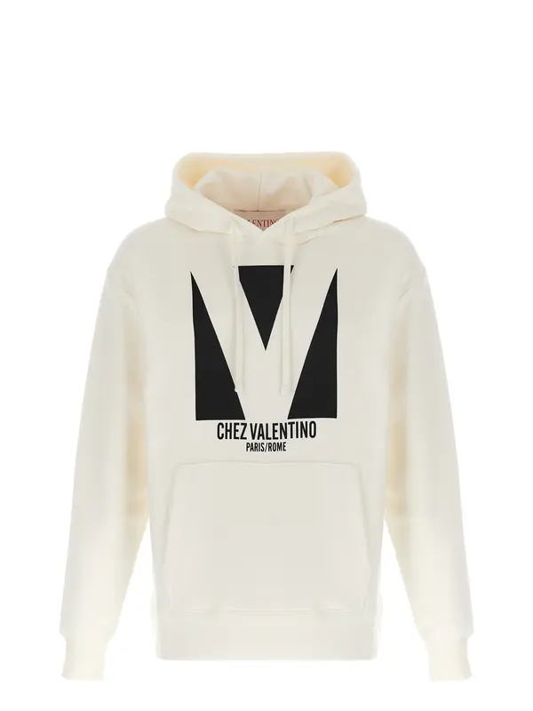Valentino Garavani Brushed Cotton Hoodie - White