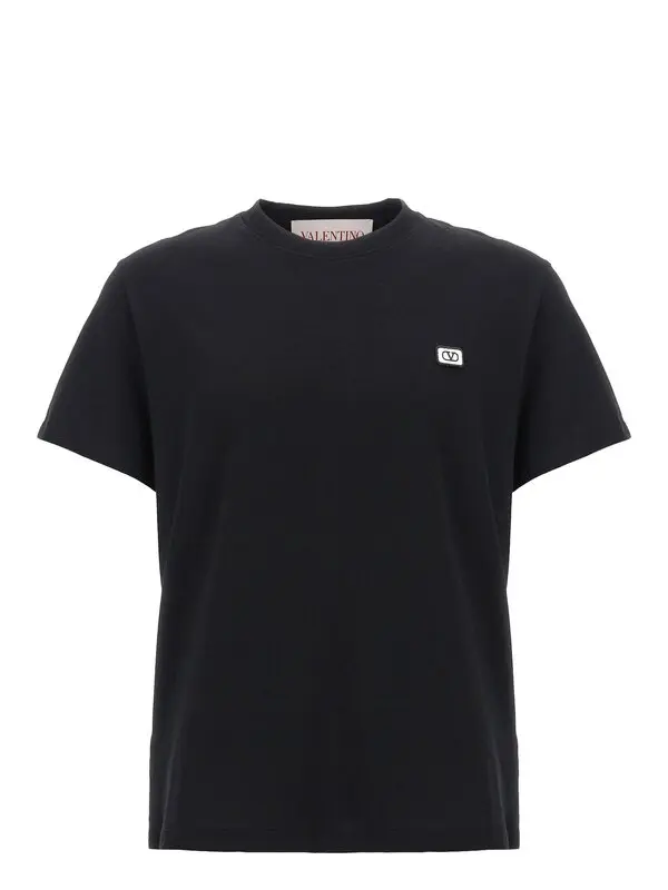 Valentino Garavani V Logo' T Shirt - Black