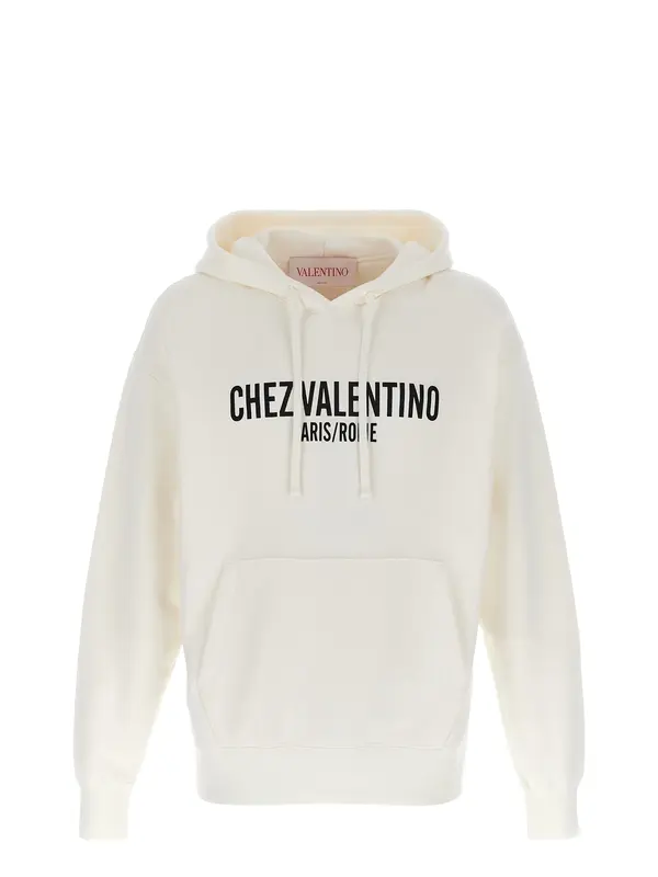 Valentino Garavani Brushed Cotton Hoodie - White