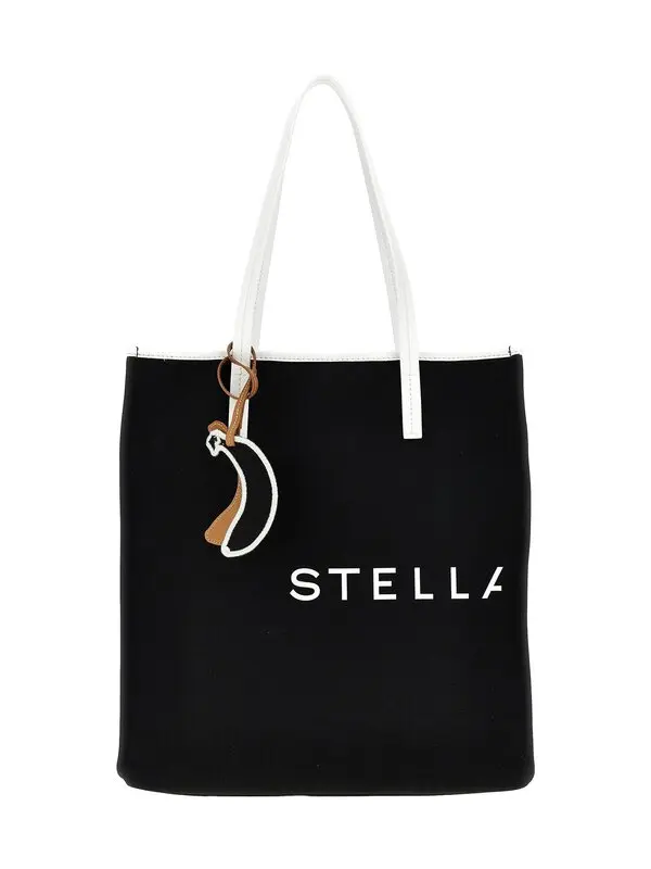 Stella McCartney Smc Bananatex® Large Shopping Bag - White/black