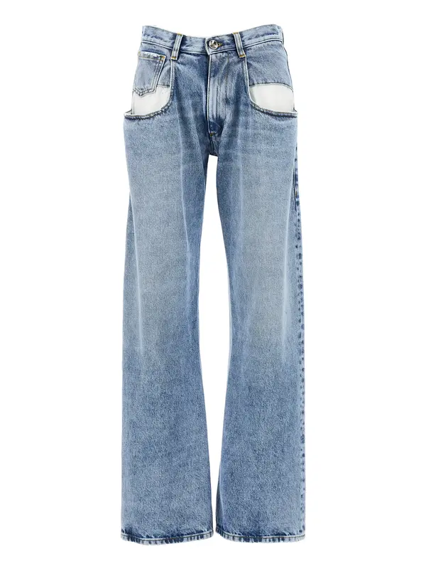 MAISON MARGIELA Jeans With Slit Detail - Light Blue