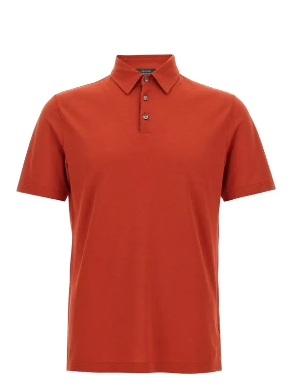 ZANONE Ice Cotton' Polo Shirt - Brown