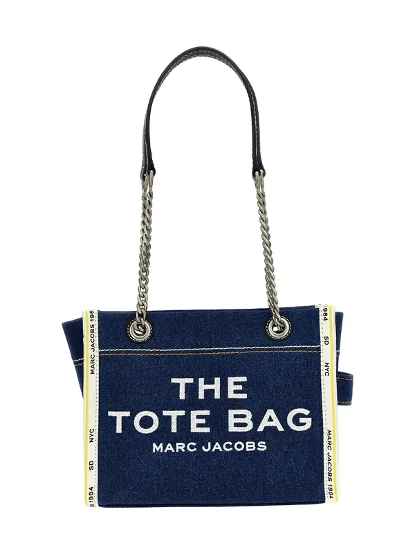 Marc Jacobs Denim Chain Small Tote - Blue