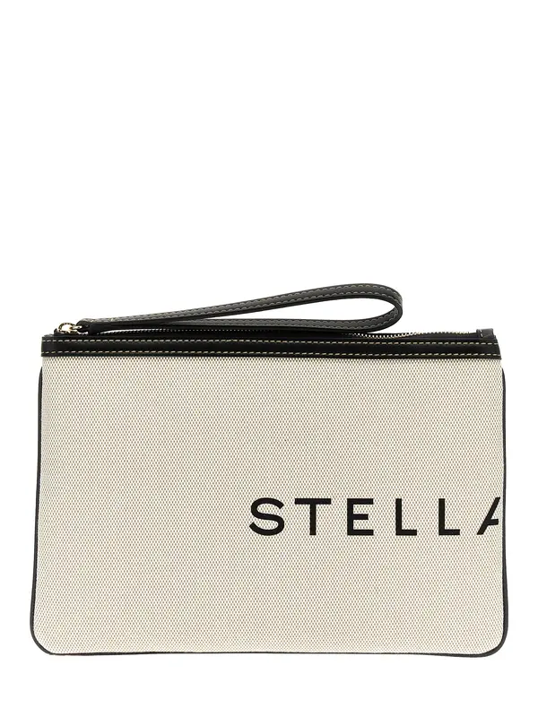 Stella McCartney Logo Clutch - Beige