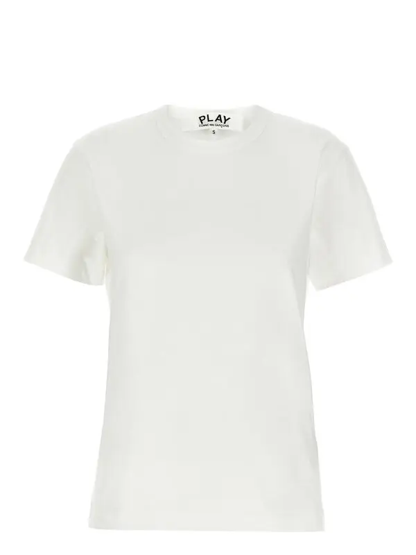 Play Comme Des Garcon Heart Patch' T Shirt - White