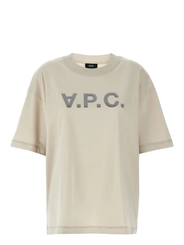 A.p.c. Oversize Grand Vpc' T Shirt - Beige