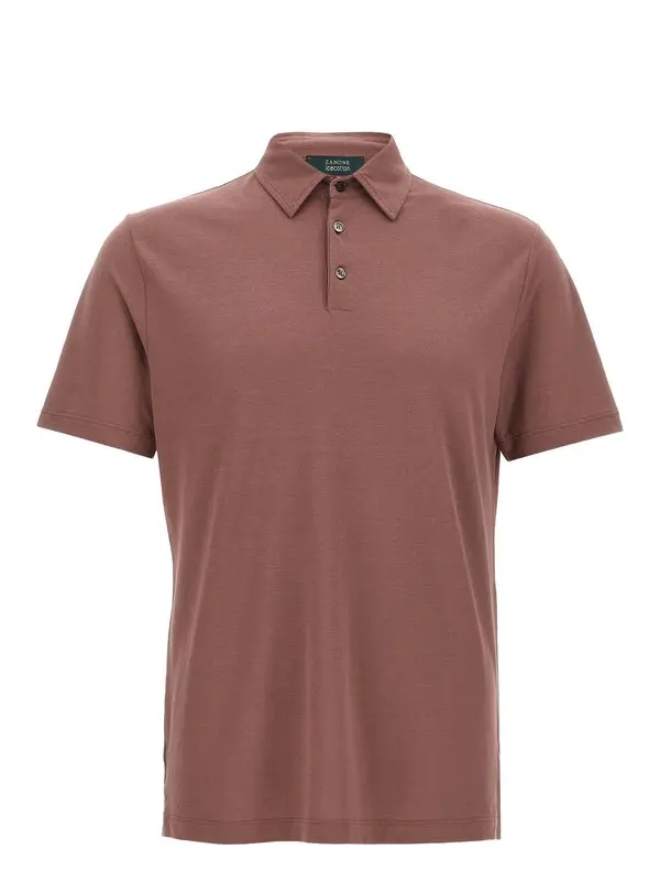 ZANONE Ice Cotton' Polo Shirt - Brown