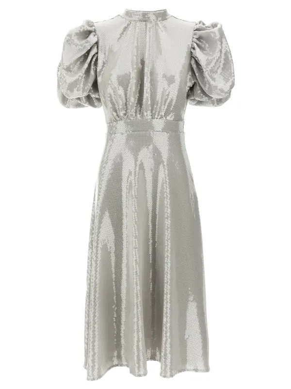 Remain Birger Christensen Sequin Midi Dress - Gray