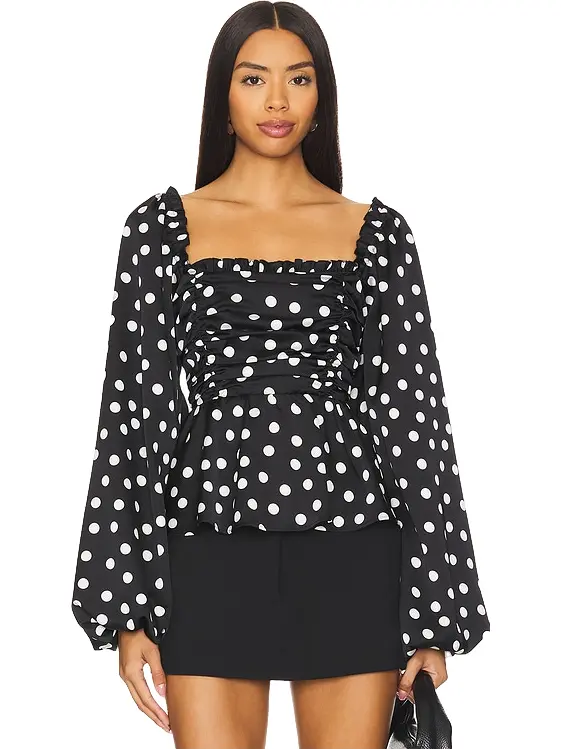 Show Me Your Mumu Atiana Top - Polka Dot Luxe