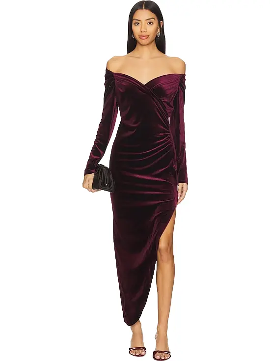 Astr The Label Sirca Dress - Dark Wine