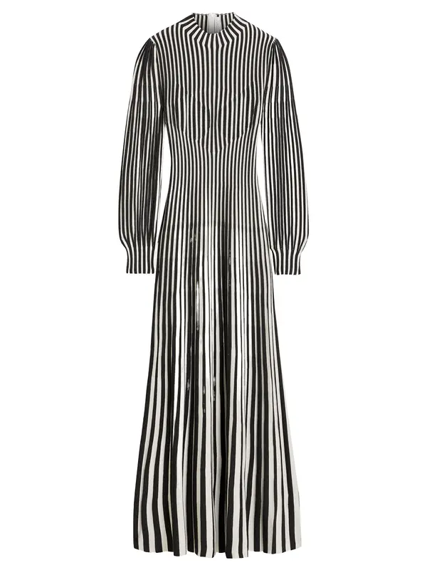 Gabriela Hearst Lee Striped Maxi Dress - Charcoal