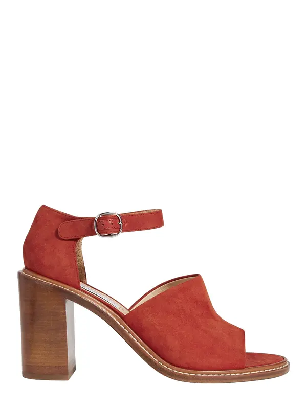 Gabriela Hearst Beau Suede Sandals - Brick