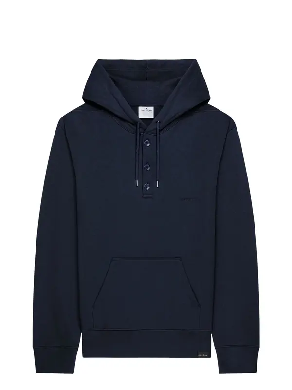 COURREGES Buttoned Hoodie - Blue