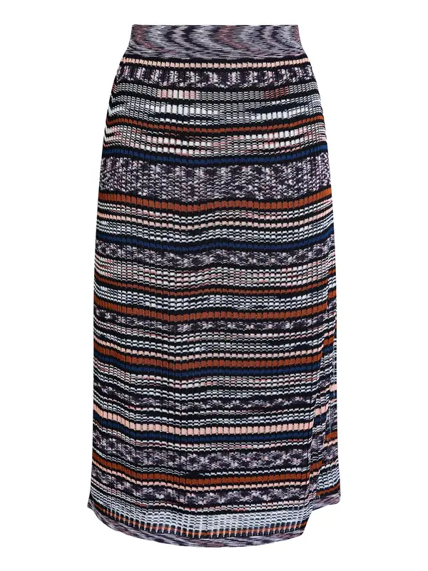 Missoni Spacedyed Ribbed-knit Skirt - Black