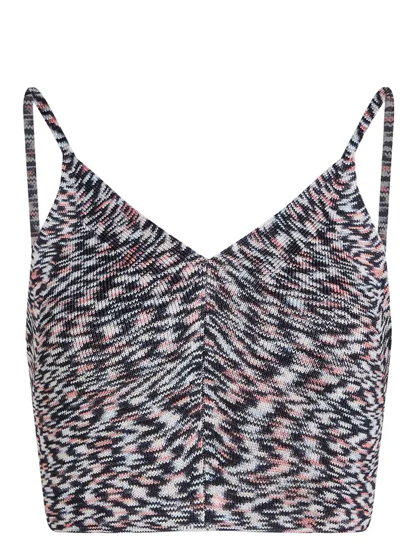 Missoni Cropped Knitted Top - Midnight Blue