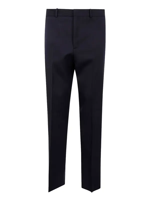JIL SANDER Lightweight Wool Gabardine Trousers - Blue