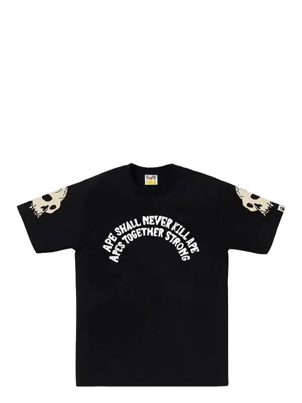 A BATHING APE Souvenir Skull Tee Shirt - Black