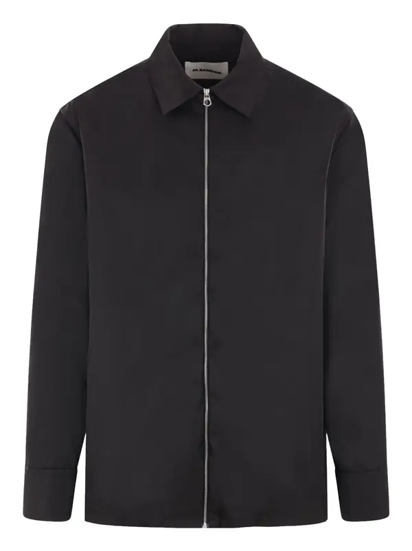 JIL SANDER Twill Overshirt - Black