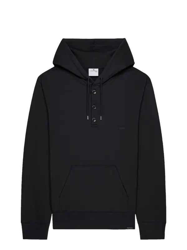 COURREGES Buttoned Hoodie - Black