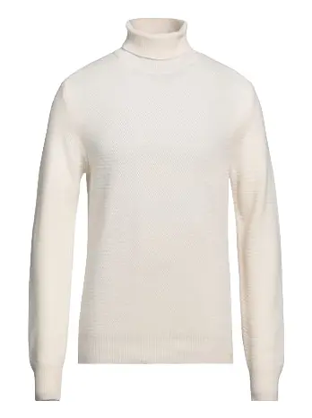 BROOKSFIELD Turtleneck Virgin Wool Knit - Off White