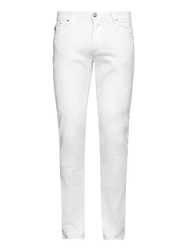PEOPLE OF SHIBUYA Straight-leg Jeans In Ivory - White
