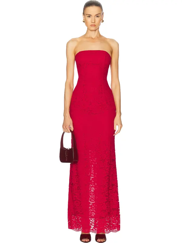 SHANI SHEMER Elin Midi Dress - Scarlet Red