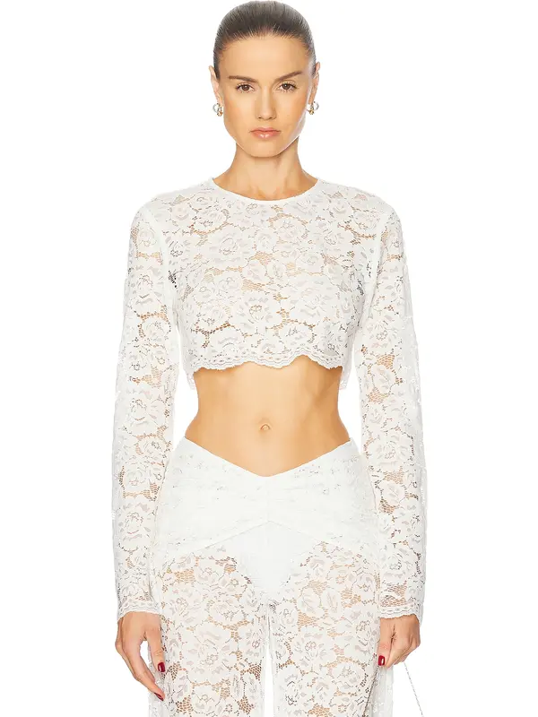 SHANI SHEMER Ella Crop Top - Cream