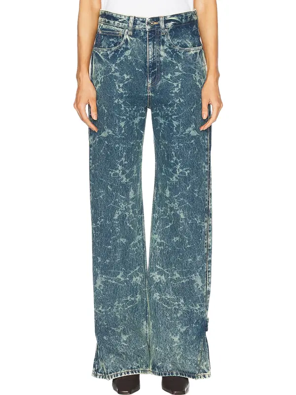 Rabanne Straight Leg Jeans - Acid Water Green
