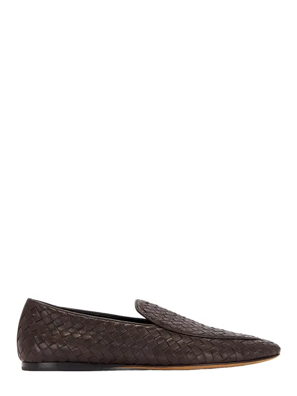 THE ROW Hereditas Flat Loafer - Laquer Brown