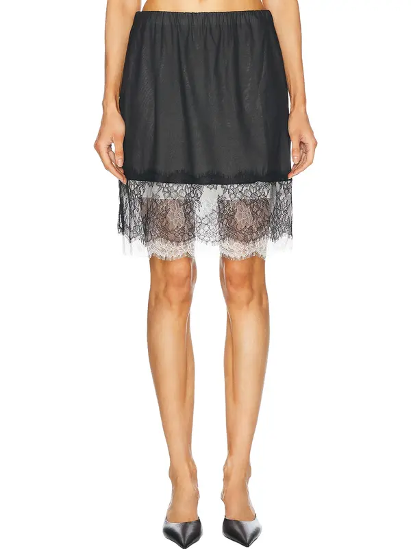 Helmut Lang Lace Mini Skirt - Black